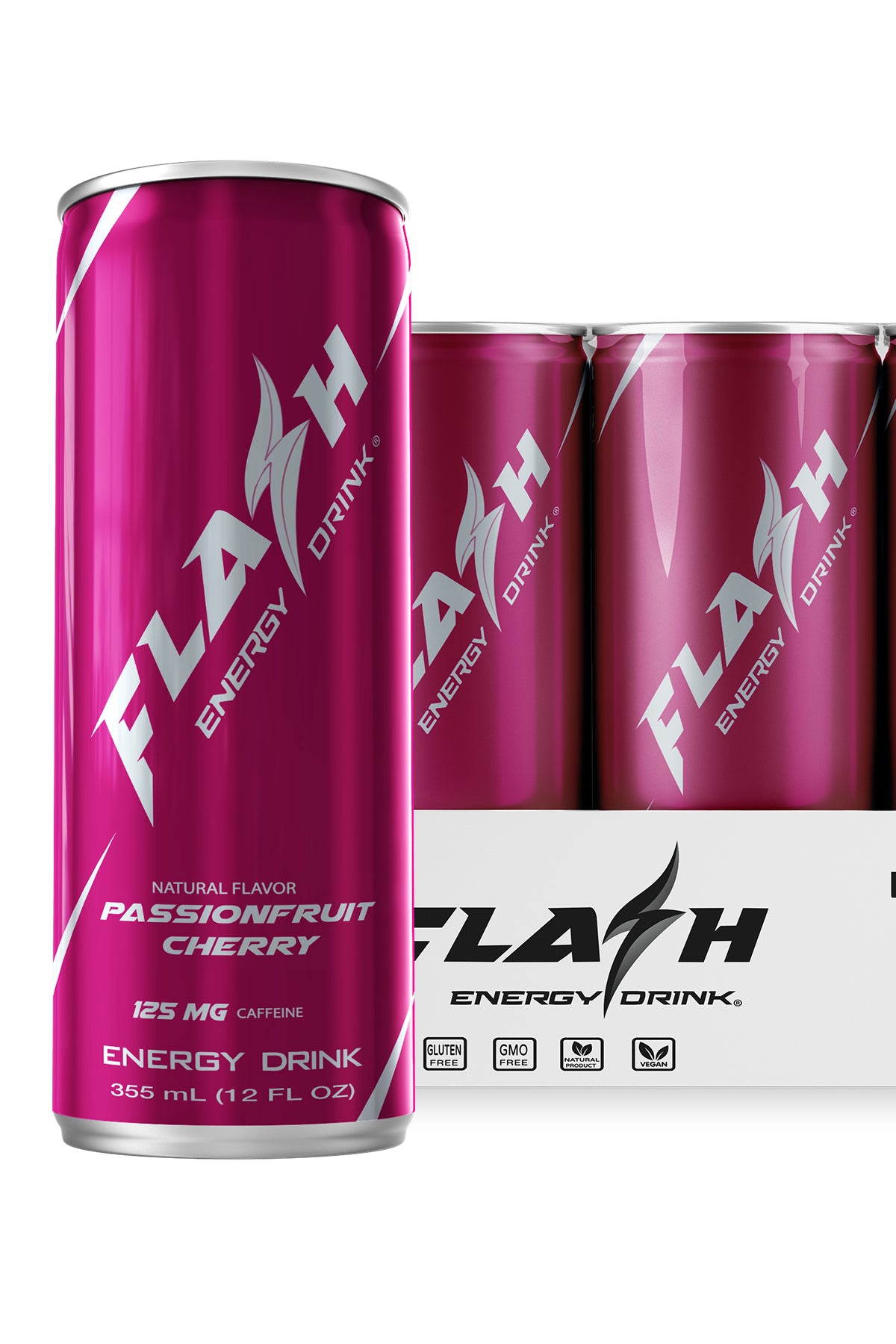 Flash Energy Drink® | Passionfruit Cherry | Natural Flavor & Clean Energy